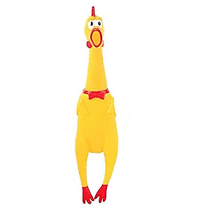 POPLAY Rubber Chicken/Squeeze Chicken, Prank Novelty Toy Keep Your Chicken Quiet Family Games