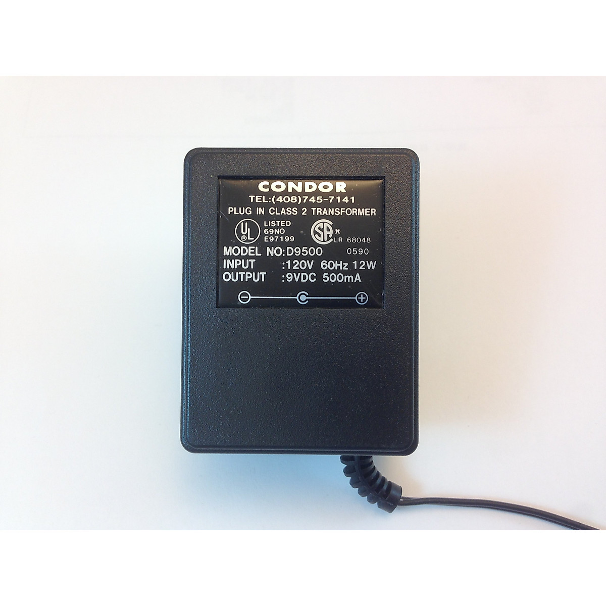 AC-DC Adapter 9VOLT DC @ 500mA 3.5mm Mini Plug