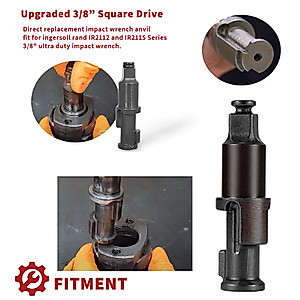3/8" Impact Wrench Anvil Repair Kit Fit for Ingersoll Rand Air Impact IR2112 & IR2115 Replacement Part, Comes with Retainer and Support Ring