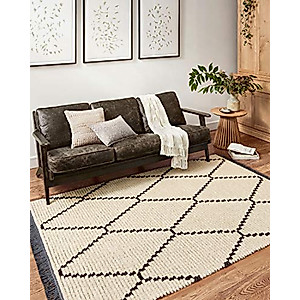 Chris Loves Julia x Loloi Alice Collection ALI-04 Cream / Charcoal 6'-5" x 9'-2" Area Rug