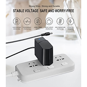 WindSwallow AC DC Adapter Compatible with Alesis Recital 88-Key 61-Key Digital Piano Keyboard with Full-Sized Keys IO 14 IO 26 Recording Interface Power Supply Charger Cord