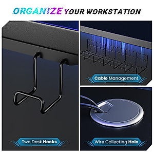 SIAGO Electric Standing Desk Adjustable - 48 x 24 Inch Sit Stand up Desk with Cable Management - 3 Memory Preset Adjustable Height Desk Computer Home Office Desk