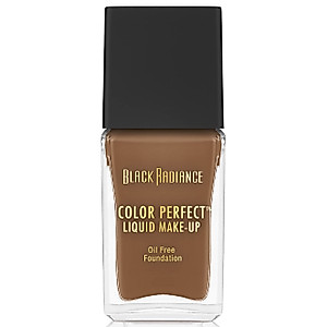 Black Radiance Color Perfect Liquid Full Coverage Foundation Makeup, Caramel, 1 Fluid Ounce