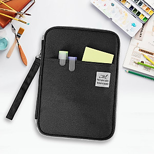 YOUSHARES 192 Slots Colored Pencil Case, Large Capacity Pencil Holder Pen Organizer Bag with Zipper for Prismacolor Watercolor Coloring Pencils, Gel Pens & Markers for Student & Artist (Black)