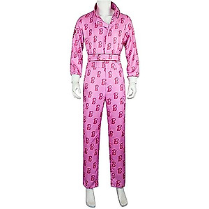 WanXiaoFeng Movie 80s Workout Pink Jumpsuit Costume Women Cosplay Outfit Kids Clothes (Style 1-Kids, X-Large)