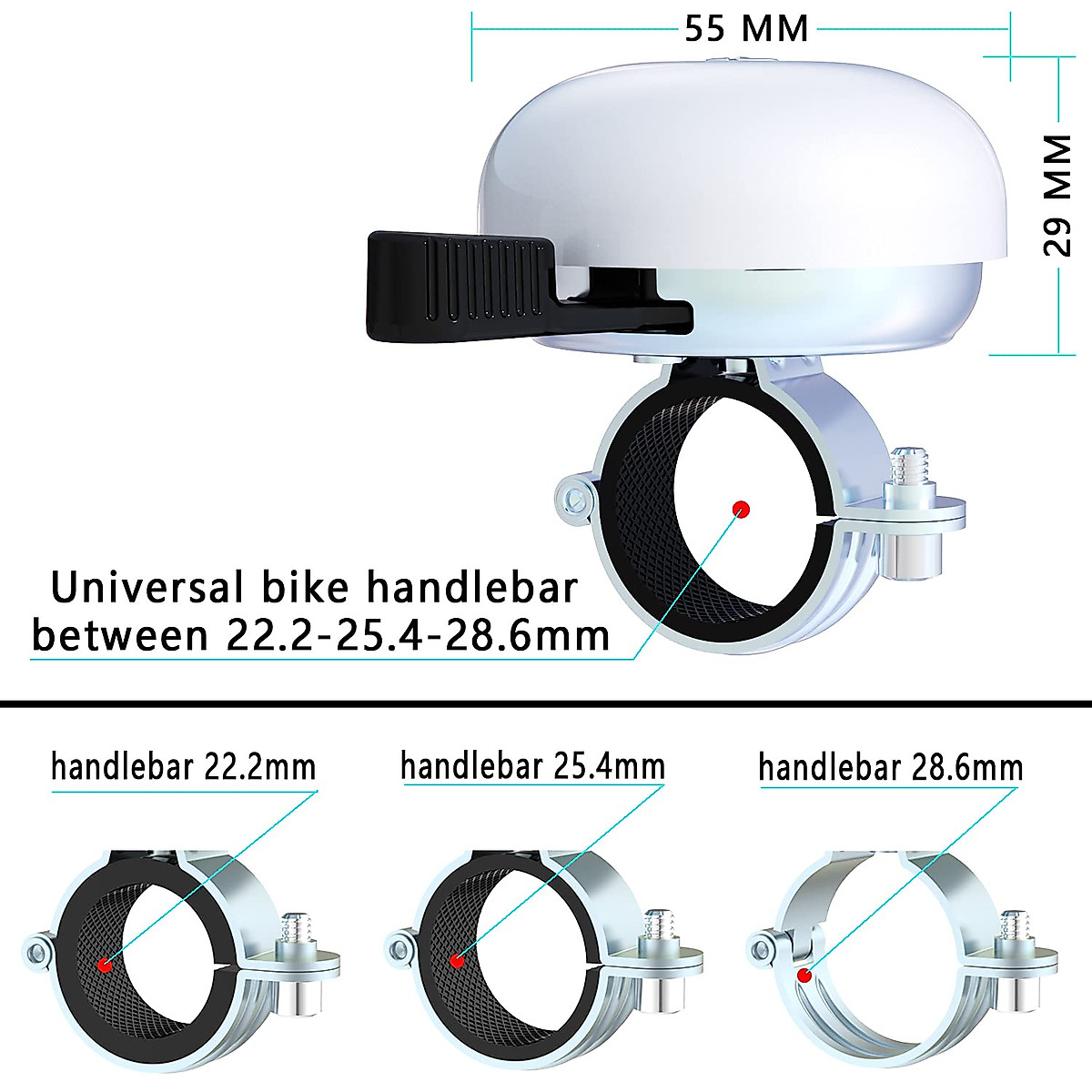 Greallthy Bike Bell Classic Bike Bells for Adults Kids, Bicycle Bell for Handlebars Adult, Loud Sound Beach Cruiser Mountain Bike Bell Accessories.