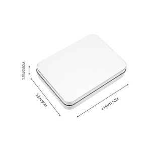 Holibanna 8 Pcs Tinplate Box Clutter Organizer Stainless Steel Containers with Lids Mini Candy Rectangular Candy Tins Gift Containers Candle Vessels Pill Clamshell Packing Box Usb