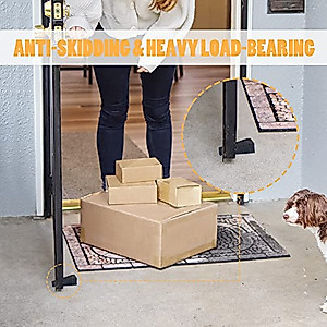 TAROSE Door Stoppers for Bottom of Door, Rubber Door Stops Wedge, Sturdy Stackable Doorstop Works on All Floor Surfaces Height up to 1 Inches - 2 Pack Black