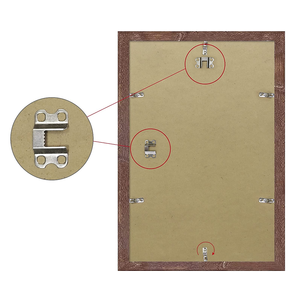 YMOND Picture Frame Rustic Frame Set for Wall Decor Gallery Collection Poster Frame 16x20 Brown 2pack