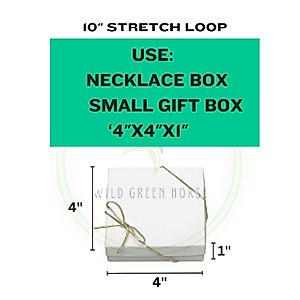 WGH Stretch Loops with Pre-Tied Bows, Elastic Cord Ribbon, Gift Box Bows, Craft & Easy Wrapping, Elastic Ribbon String for Gifts, Box, Craft, Bags - Pack 50 Units (10", White)