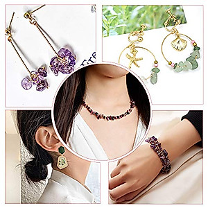 Yholin Crystals Beads for Jewelry Making Supplies Kit, Gemstone Crystal Stone Chip Beads with Spacer Stone Beads Pliers Jump Rings Elastic String for DIY Necklace Bracelet Earring Jewelry Making
