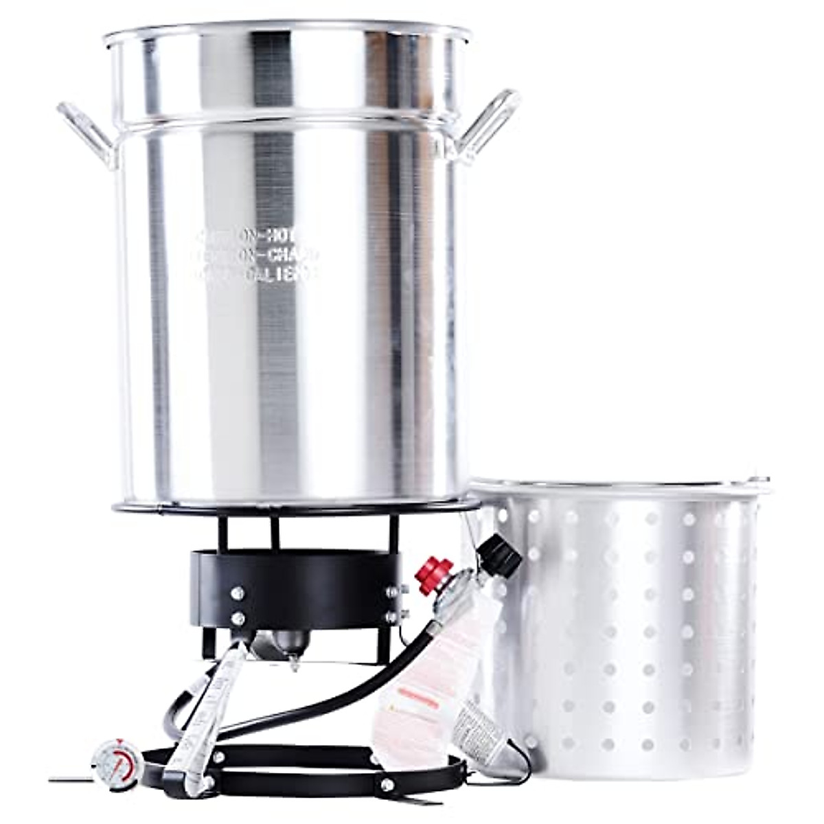 King Kooker 5012A Package Boiling and Steaming, Silver, Balck