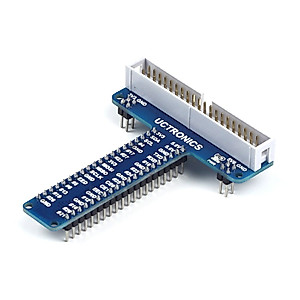 UCTRONICS GPIO Breakout Kit for Raspberry Pi Pico- Assembled Pi T- Type Breakout + 830 Tie Points Solderless Breadboard + 40 Pin Male - Female - Male Rainbow Ribbon Cable + 65pcs Jump Wires