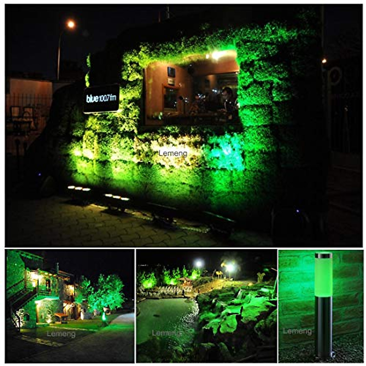 Green MR16 LED Light Bulbs 50W Equivalent Halogen Replacement 6W 12V Bi-pin GU5.3 Outdoor Landscape Yard Lighting- Pack of 6