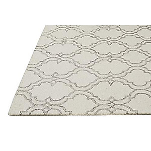 Feizy Rugs - Rhett Ornamental Trellis Print Rug, Warm Gray/Ivory, 8ft x 10ft Area Rug