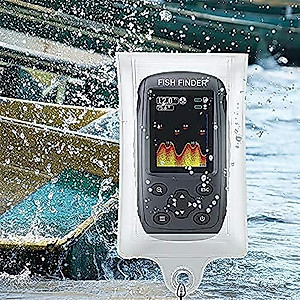 Venterior Portable Rechargeable Fish Finder Wireless Sonar Sensor Fishfinder with Water Resistant Bag Case