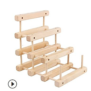 VPABES 20 Bottles Wine Rack Holder, Floor Table Standing Solid Wood Wine Rack, DIY Stackable Modular Wine Bottle Display Storage Organizer Shelf for Home Kitchen Restaurants