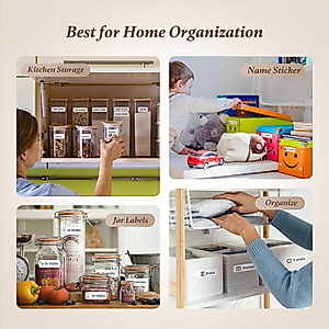 NIIMBOT D110 Label Maker Machine with Tape, Small Thermal Sticker Printer with 0.59''x1.18'' Labels, Portable Bluetooth Connection, White