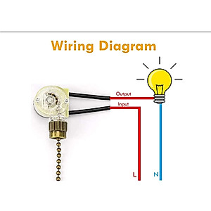 Ceiling Fan Light Switch Zing Ear Pull Chain Switch ZE-109 Fan Light Switch, On-Off Speed with Pull Chain Compatible with Ceiling Light Fans, Lamps and Wall Lights.(Bronze)