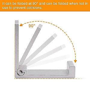 WaaWee 5Pcs Folding Coat Hooks, Wall Hanging Hooks - Aluminium Alloy Folding Clothes Hook, Foldable Aluminum Alloy Single Towel Hook ​for Bathroom, Bedroom and Fitting Room (Frosted Silver