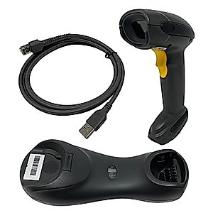 Motorola DS6878-SR Symbol Handheld Wireless Omnidirectional LED Barcode Reader with USB Interface, Standard Base and Bluetooth, 5V DC, Black (Renewed)