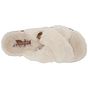 Koolaburra by UGG Women's Fuzz It Sandal, Natural, Size 11