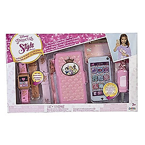 Disney Princess Style Collection Role Play Set with Toy Smartphone and Watch for Girls [Amazon Exclusive]