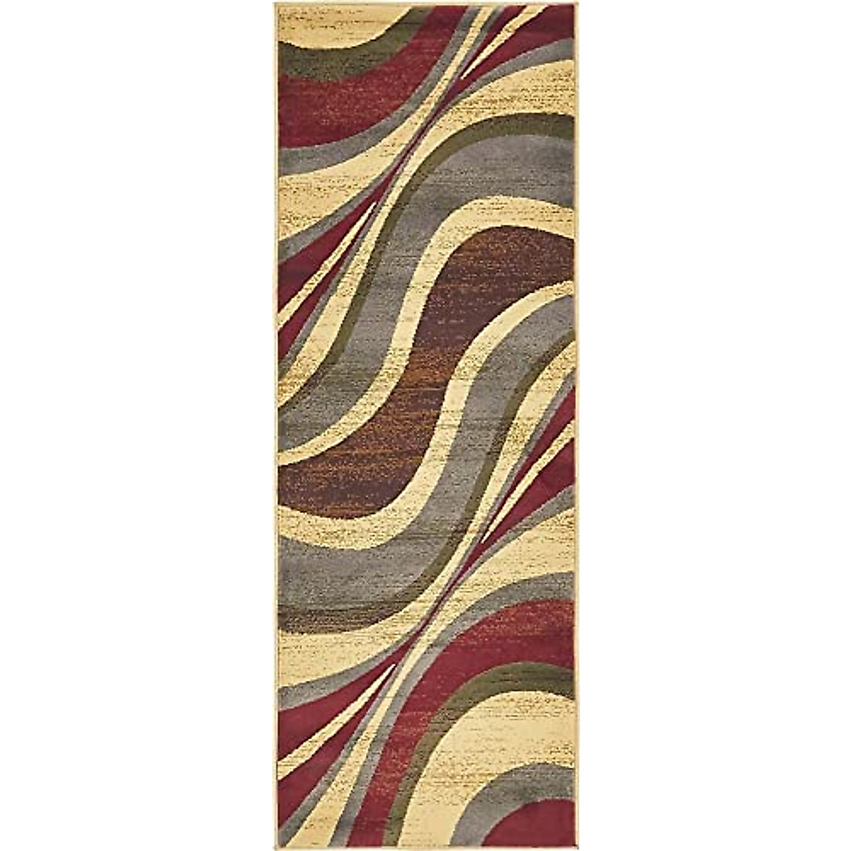 Unique Loom Barista Collection Area Rug - Ngada (2' 2" x 6' 1" Runner, Beige/ Red)