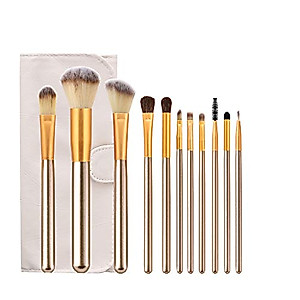 Folding Brush Makeup 11PCS Foundation Eyebrow Tools Brush Brush Eyeshadow Sets Cosmetic Brush Foundation Blending Brush with Case