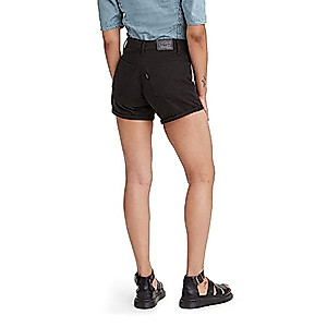 Levi's Women's Mid Length Shorts, Black And Black, 32