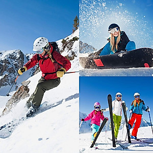 CelerSport 2 Pack Women's Ski Socks for Skiing, Snowboarding, Cold Weather, Warm Thermal Socks Winter Performance Socks, Black+Dark Grey, Medium