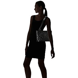 Mauzari Women's Small Leather Shoulder Bag (Obsidian)