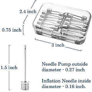 30 Pack Ball Pump Needles Stainless Steel Ball Pump Needles Football Pump Needles Ball Needle with Side Holes for Inflating Sports Balls, Football, Basketball, Soccer, Rugby, Netball, Volleyball