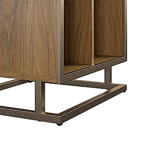 Novogratz Regal Turntable Stand/End Table, Walnut