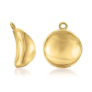 Ross-Simons 14kt Yellow Gold Concave Petite Disc Drop Earring Jackets