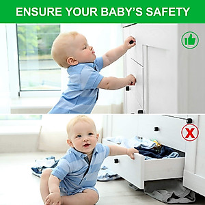 Baby Proofing Magnetic Cabinet Locks - Safeasy Adhesive Children Safety Magnet Drawers Latches (2)