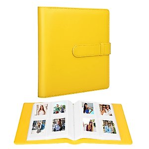 Ruibytree 256 Pockets Mini Photo Album - Fits for Fujifilm Instax Mini 12 Mini 11 Mini 9 Mini 8 Mini 40, Polaroid Snap PIC-300, Kodak Mini 3-Inch Film(Yellow)