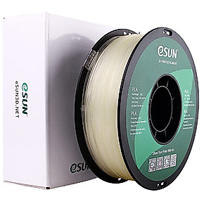 eSUN 1.75mm Clear PLA 3D Printer Filament 1KG Spool (2.2lbs), Glass PLA