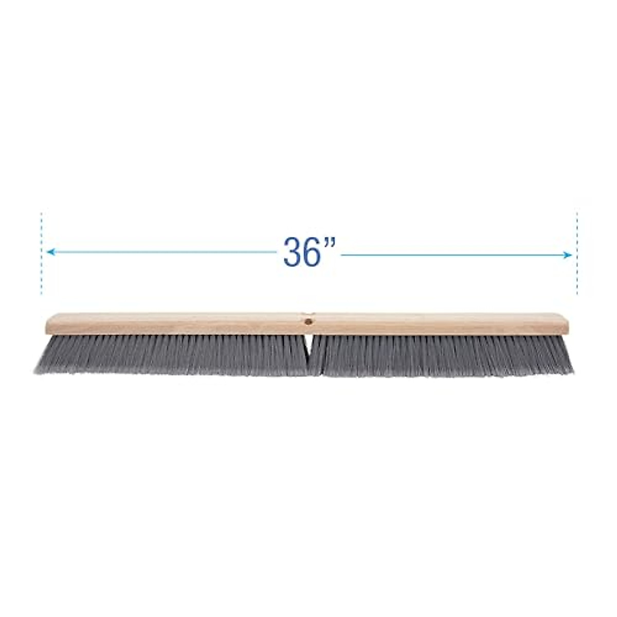 Boardwalk BWK20436 3 in. Flagged Polypropylene Bristles 36 in. Brush Floor Brush Head - Gray