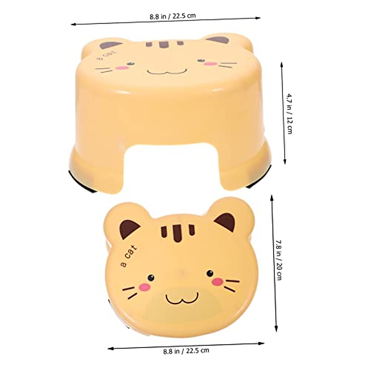 Cartoon Plastic Stool Stools Potty for Toddler ' Step Stools Potty Training Stool Step Stool Chair Stool for Girls Step Stool for Bathroom Stools for Classroom Yellow