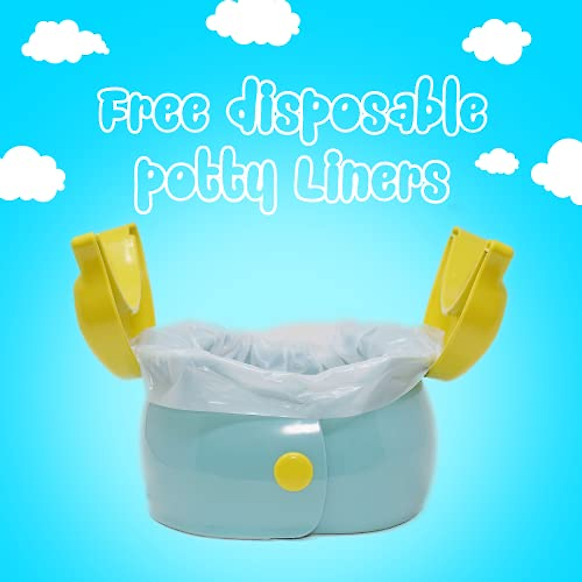 Banana Shaped Portable Travel Potty Training Seat for Toddlers by Jana Park Wares - Folding Kids Trainer Seats for Baby Boys & Girls - Easy to Use Foldable Toilet On The Go Chair for Toddlers (Pink)