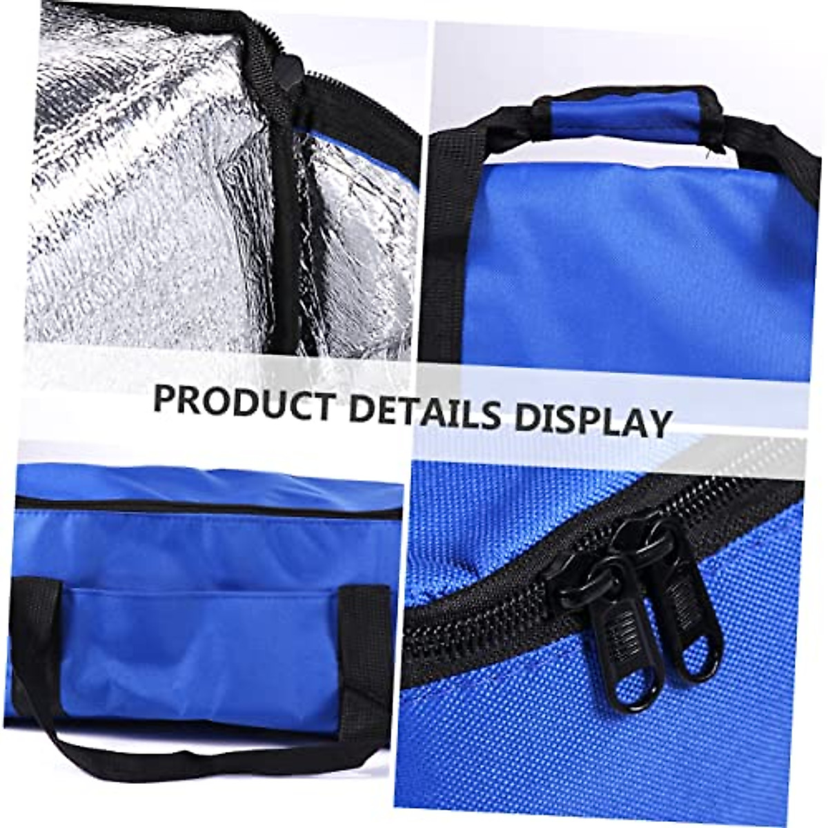 SOESFOUFU Insulated Bag Suitcase Bag Foldable Picnic Basket Food Bag Large Shopping Bags Cake Containers Outdoor Basket Coffee Container Containers for Food Foldable Basket Pizza Bag Blue