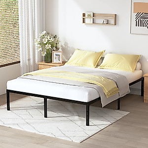OSASET King Size Bed Frame - 18 in Metal Platform Bed Frame, 3600lbs Heavy Duty Metal Bed Frame, King Bed Frame No Box Spring Needed with Ample Storage Space - Easy Assembly and Noise Free