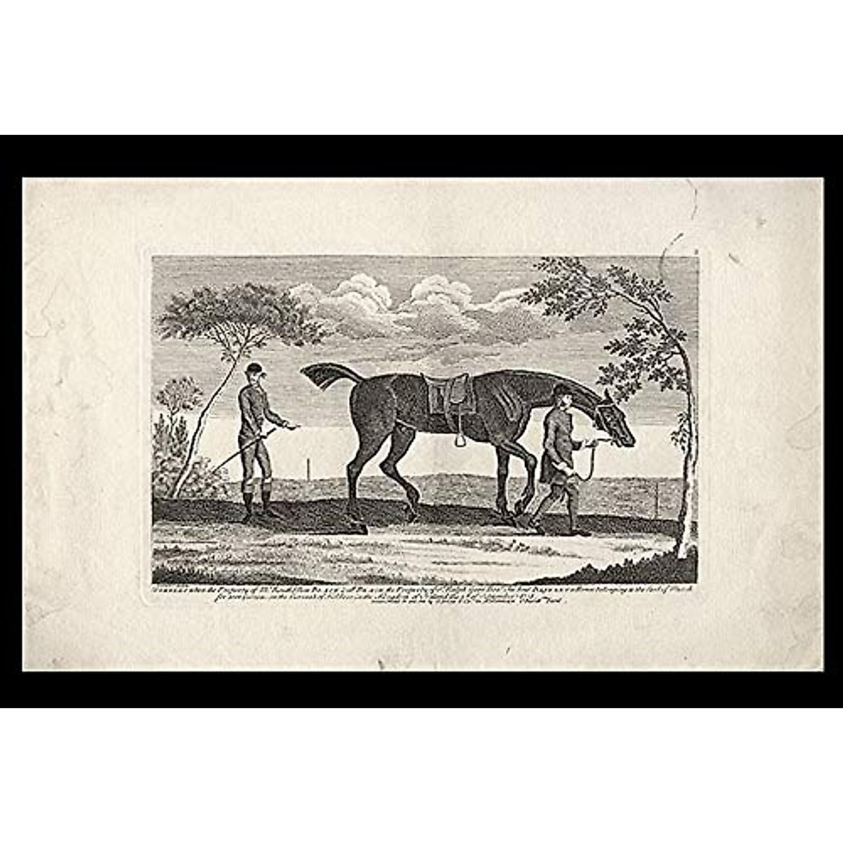 (Othello when the Property of Mr. Routh) Now Black & all Black the Property of Sr. Ralph Gore Bart. He beat Bajezet a Horse belonging to the Earl of March for 1000 Guineas on the Curragh of Keldare in the Kingdom of Ireland the 5th. of September 1751