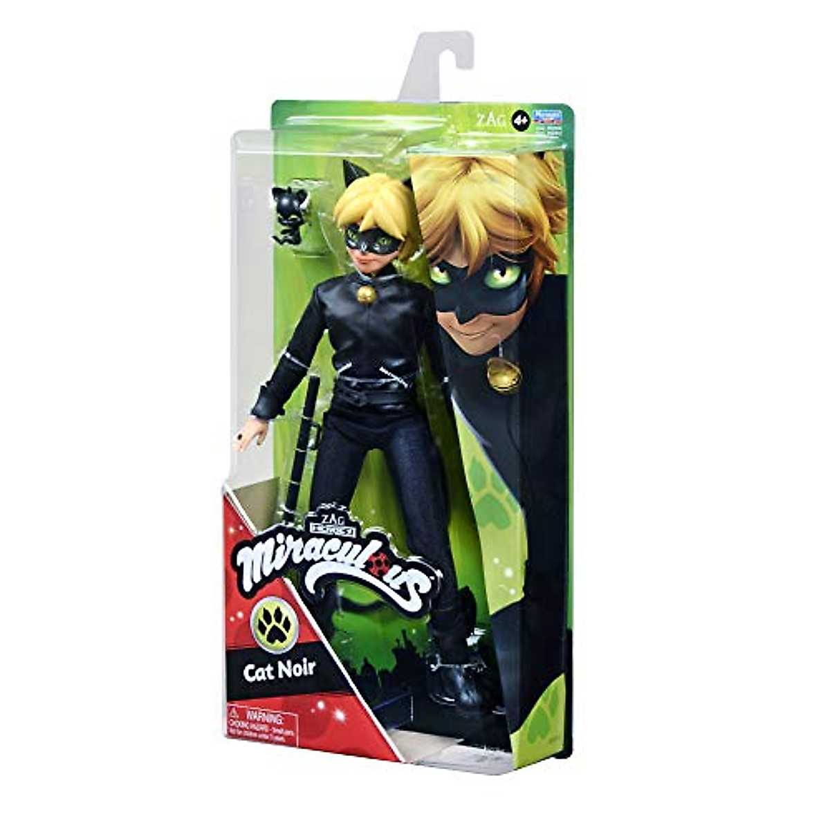 Miraculous Ladybug and Cat Noir Toys Cat Noir Fashion Doll | Articulated 26cm Cat Noir Doll with Accessories Kwami | Adrien Superhero Cat Noir Figurine | Bandai Dolls Range