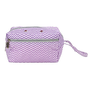 ENTHUSRI Yarn Storage Bag Best Durable Travel Storage Bag Purple Striped Design Knitting Accessories Case for Crochet Accessories