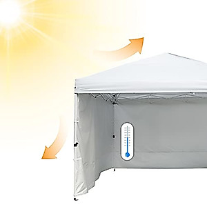 MordenApe Sunshade Sidewall for 10x10 Pop Up Canopy - Straight Leg, Instant Canopy SunWall, 1 Pack Sidewall Only (White)