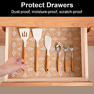 Cooyes Shelf Liner Drawer Liners, Shelf Liners for Kitchen Cabinets, Non-Adhesive Cabinet Liner, EVA Waterproof Non-Slip Refrigerator Liners for Kitchen Drawers (Transparent, 11.8 in x 9.9ft)