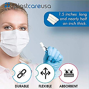 800 Count Dental Gauze Rolls - Dental Cotton Rolls for Mouth - Nose Bleed Plugs for Kids or Adults - Highly Absorbent Nose Bleed Stopper & Mouth Gauze - Non Sterile 1.5 Inch Rolled Cotton Pads