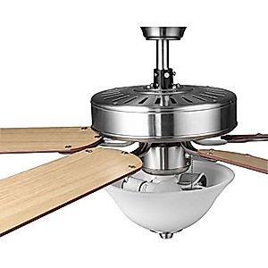 AirPro Collection 52" Five-Blade Ceiling Fan with White Etched Light Kit